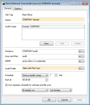 Adding Direct Network Scan Audit Sources (Administration Guide) - Alloy Discovery | Alloy ...
