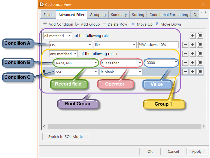 Understanding the Filter Builder (Help) - Alloy Discovery | Alloy Software Docs