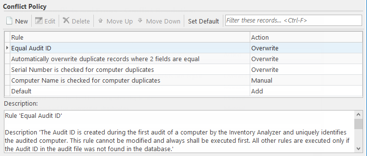 The Default Conflict Policy (Administration Guide) - Alloy Discovery | Alloy Software Docs