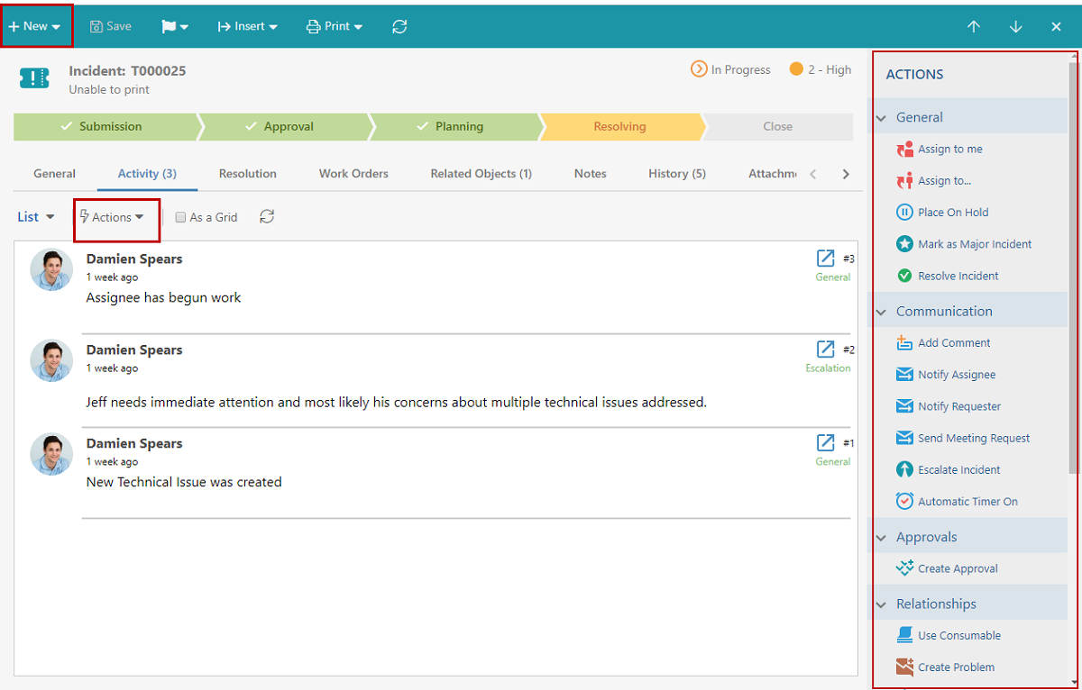 Actions (Administration Guide) - Alloy Navigator | Alloy Software Docs