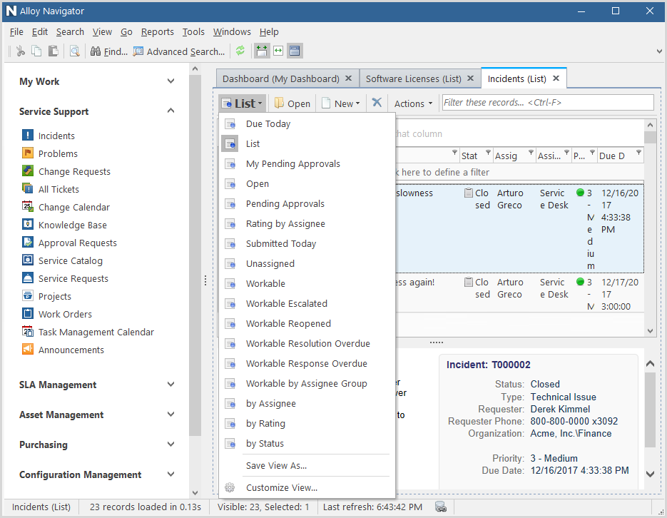 Setting Up Shared Views Administration Guide Alloy Navigator Alloy Software Docs