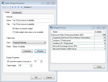 Configuring Table Widgets (Administration Guide) - Alloy Navigator | Alloy Software Docs