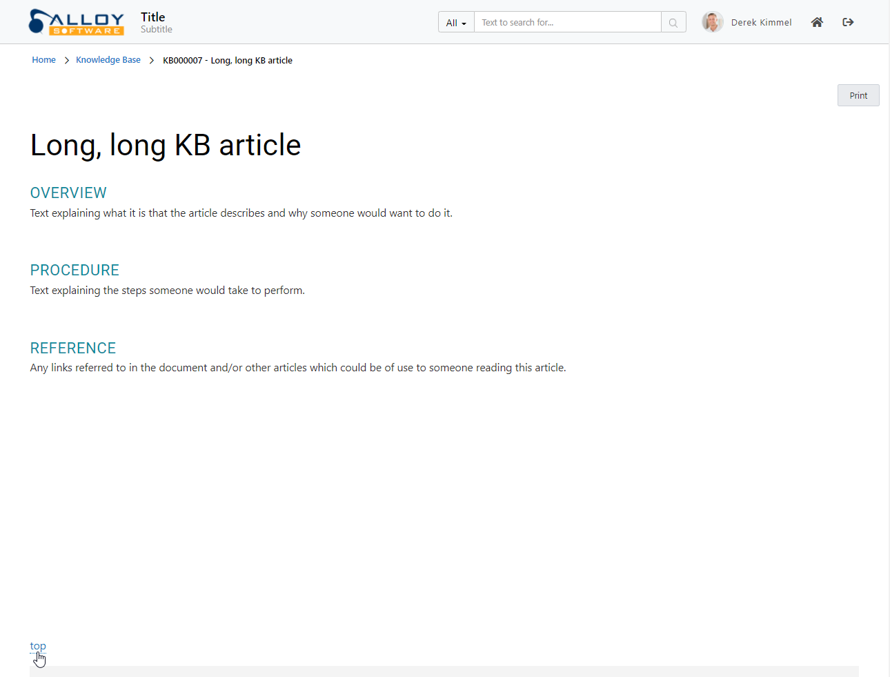 Fast Navigation Through Lengthy Public Kb Articles Admin Settings