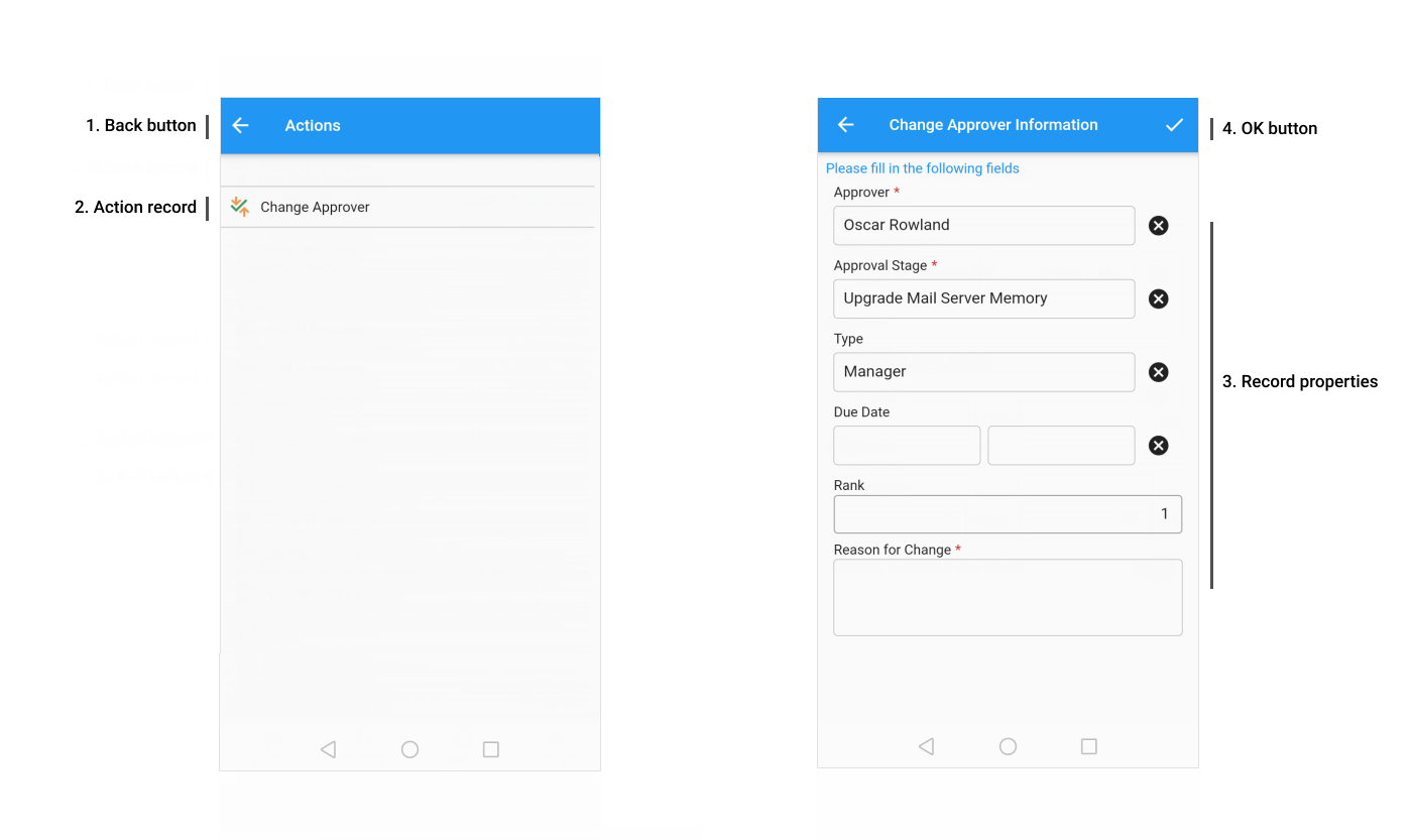 Changing approvers of requests (Mobile App User's Guide) - Alloy Navigator | Alloy Software Docs