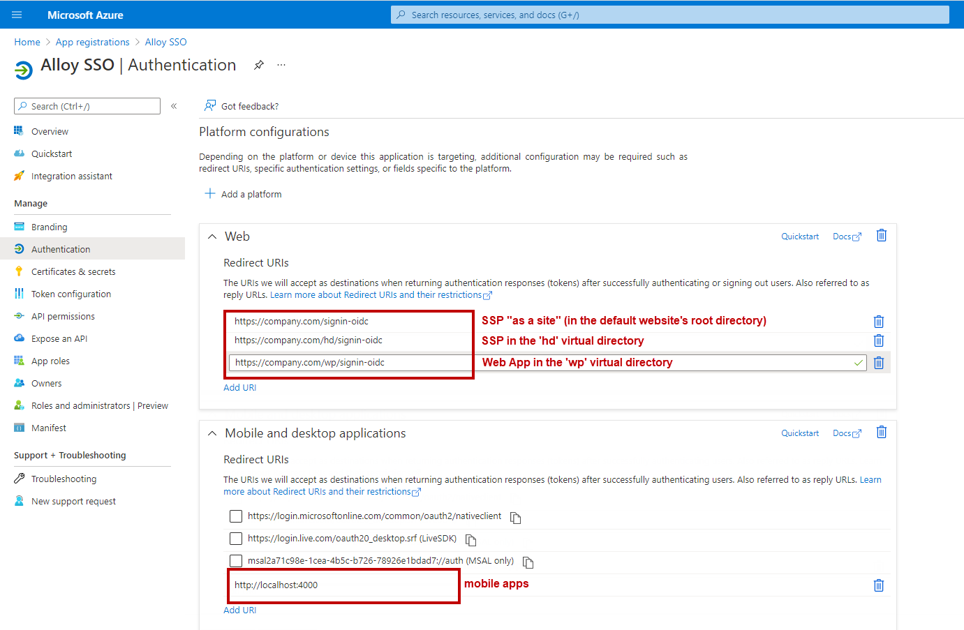 Configuring Sso Authentication With Microsoft Admin Settings And Desktop