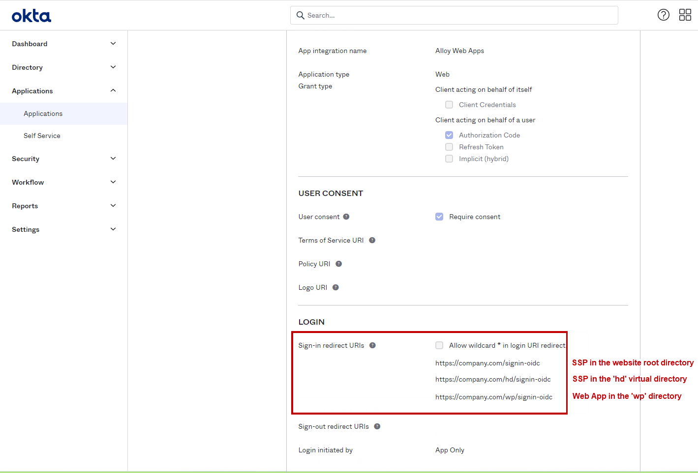Configuring Sso Authentication With Okta Admin Settings And Desktop App Help Alloy Navigator